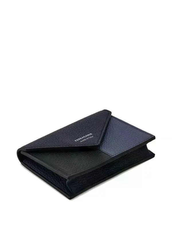 FERRAGAMO Colourblock Leather Card Holder - Blue
