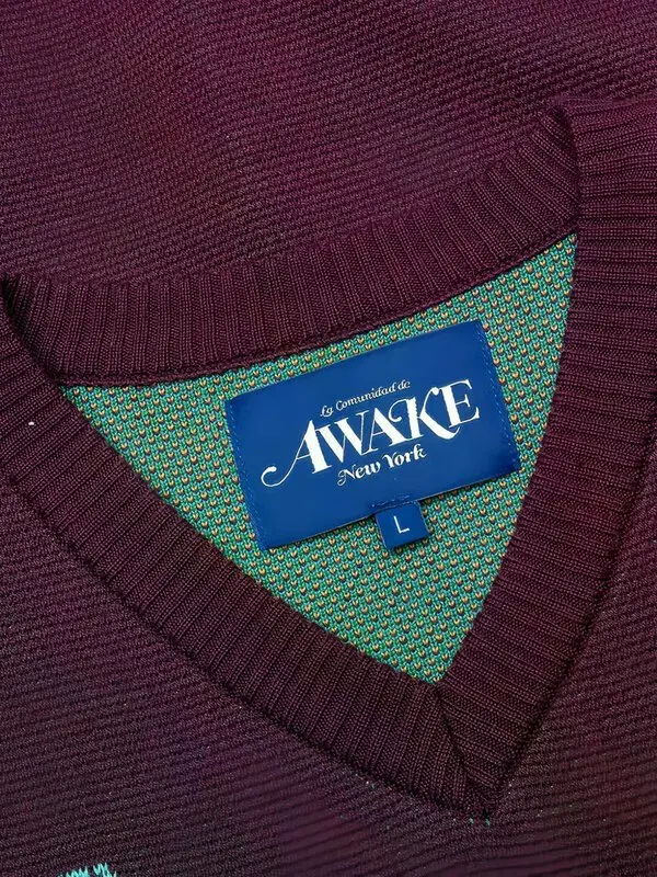 AWAKE NY Floral-intarsia Sweater Vest