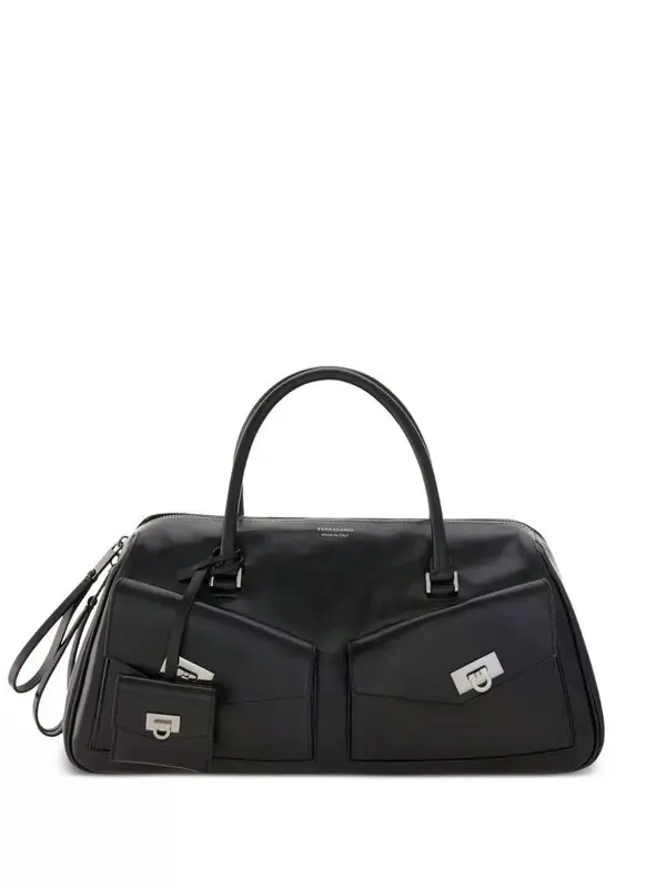 FERRAGAMO Leather Tote Bag With Flap-pockets