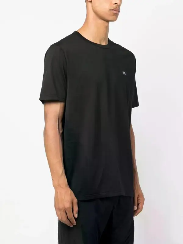 C.P. COMPANY Logo-patch Cotton T-shirt - Black