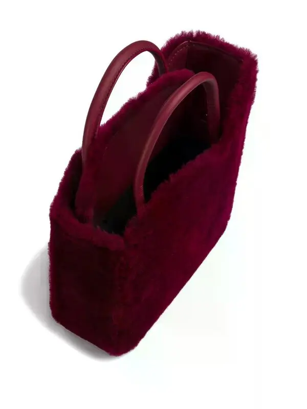 LE SILLA Ivy Shearling Tote Bag - Red
