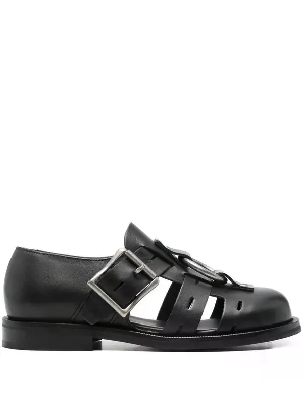 Martine Rose Bondage Belt Leather Sandals