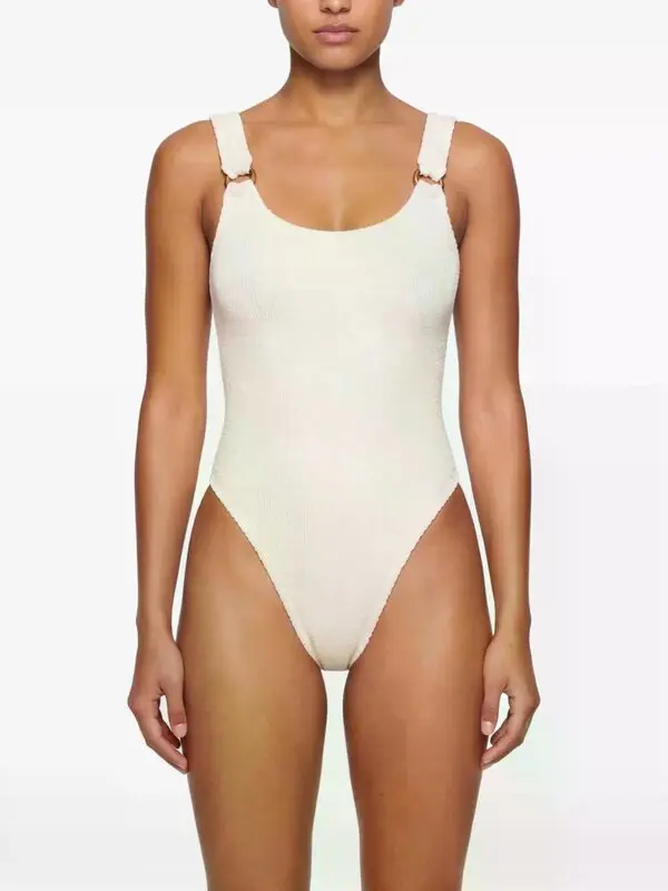 Hunza G Domino One-piece Swimsuit - Neutrals