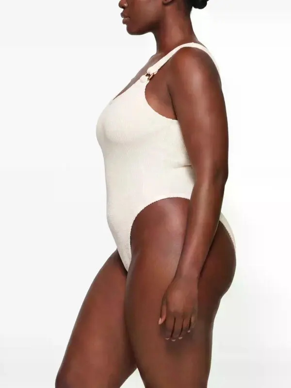 Hunza G Domino One-piece Swimsuit - Neutrals