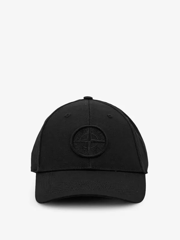 Stone Island Cotton Baseball Cap - Black
