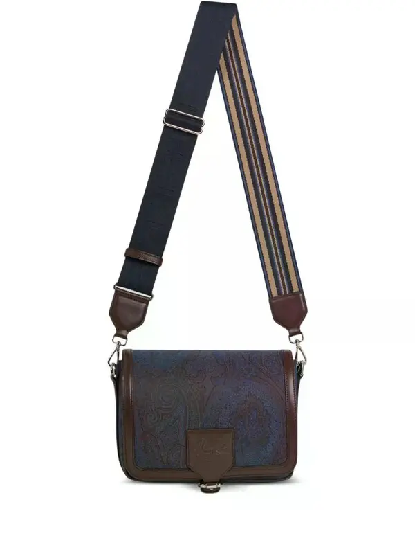 Etro Paisley-jacquard Shoulder Bag - Blue