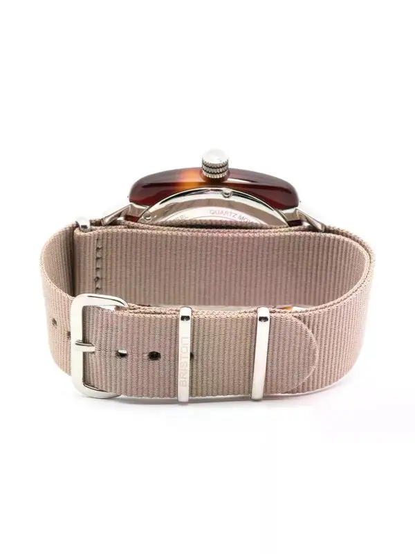 BRISTON Clubmaster Hms Date 42mm Stainless Steel Watch With Tortoiseshell-effect Case
