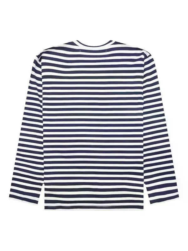 Play Comme Des Garcon X The Artist Invader Striped Long-sleeve T-shirt