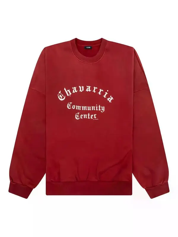 WILLY CHAVARRIA Community Center Crewneck Sweatshirt - Red