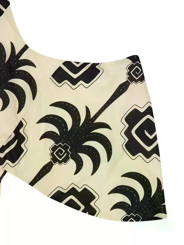 Johanna Ortiz Palm Tree-print Top - Neutrals