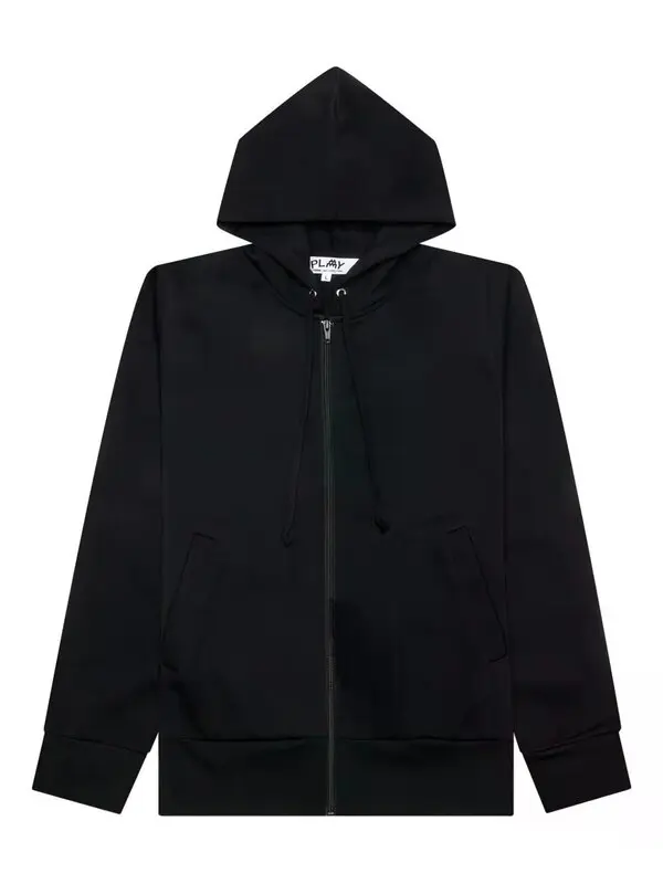 Play Comme Des Garcon Zip-up Hoodie - Black