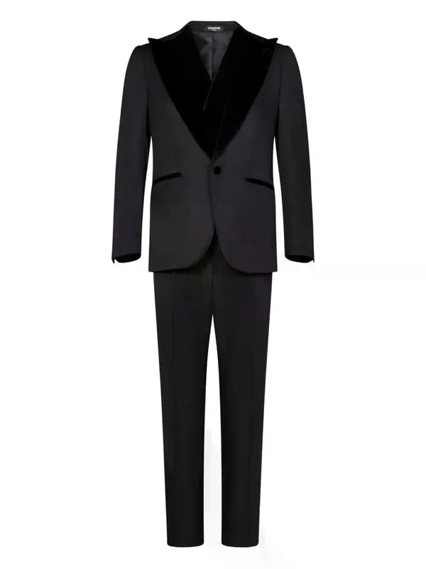 FRANZESE COLLECTION Velvet-lapels Suit - Black