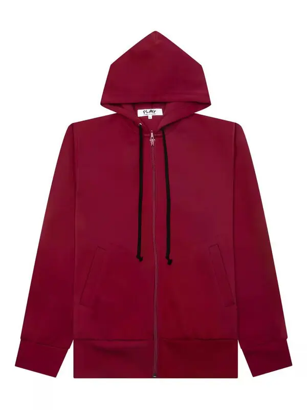 Play Comme Des Garcon Zip-up Hoodie - Red