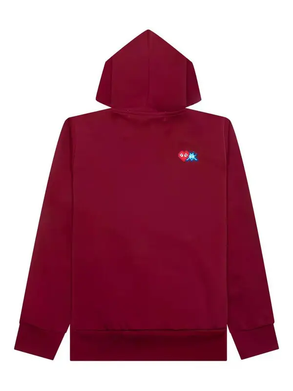 Play Comme Des Garcon Zip-up Hoodie - Red