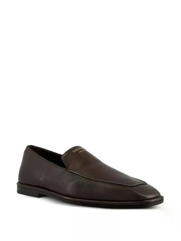 FERRAGAMO Hammered Calfskin Loafers