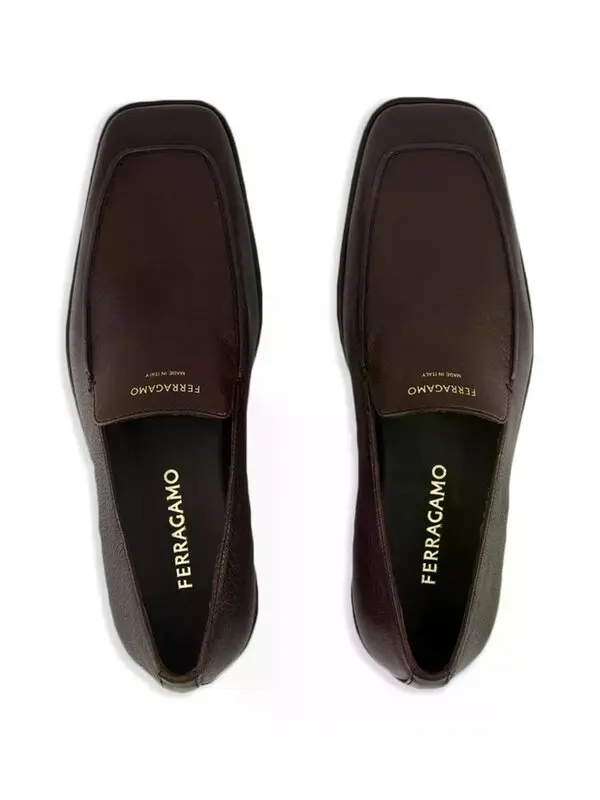 FERRAGAMO Hammered Calfskin Loafers