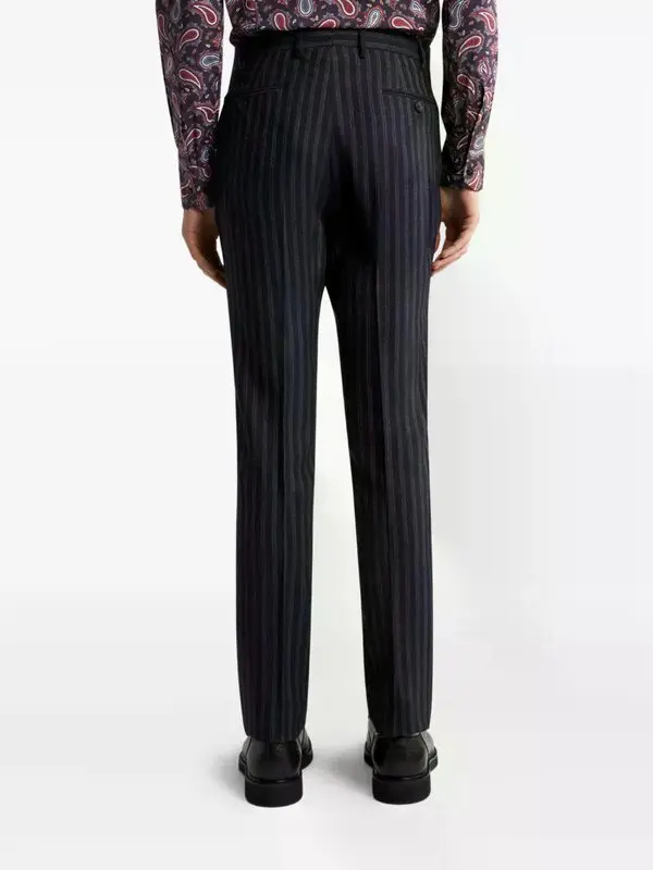 Etro Pinstripe Wool Trousers