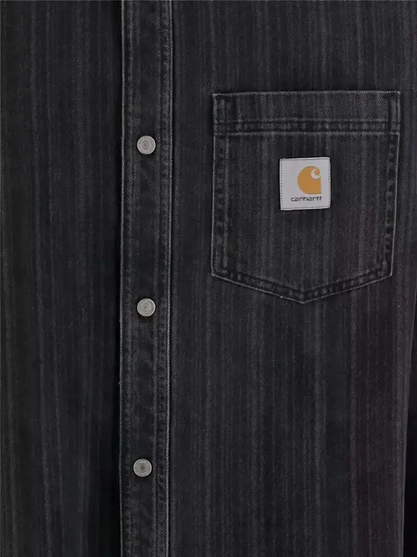 Carhartt Work In Progress Stripe-pocket Cotton Shirt