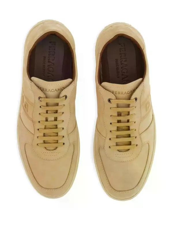 FERRAGAMO Logo Leather Low-top Sneakers