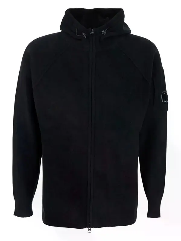 C.P. COMPANY Lambswool Hoodie - Black