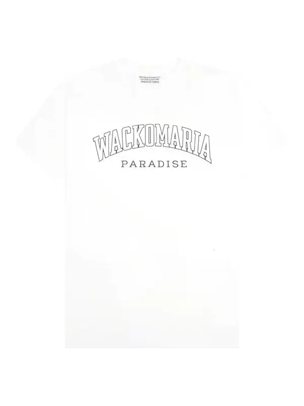 WACKO MARIA Logo-lettering Crewneck T-shirt - White