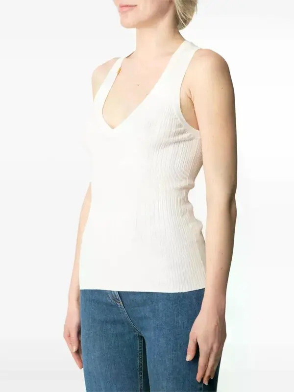 Elisabetta Franchi Ribbed V-neck Top