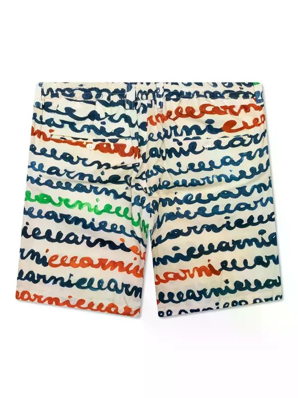 Marni Logo-print Cotton Shorts