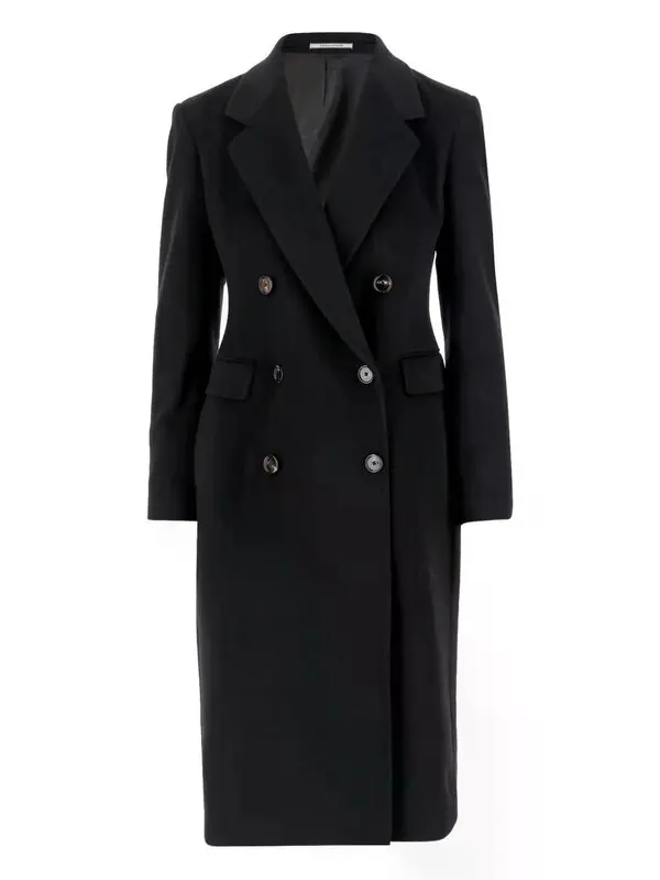 Tagliatore Double-breasted Cashmere Coat - Black