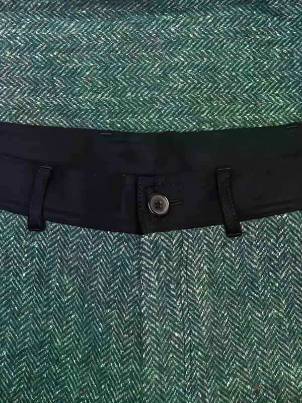 Comme Des Garçons Paneled Herringbone Trousers