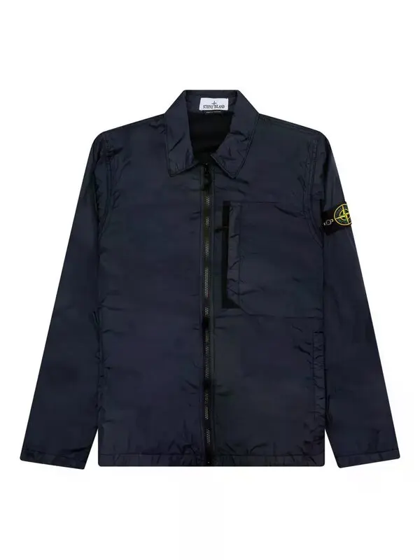 Stone Island Zip-fastening Patch-pocket Overshirt