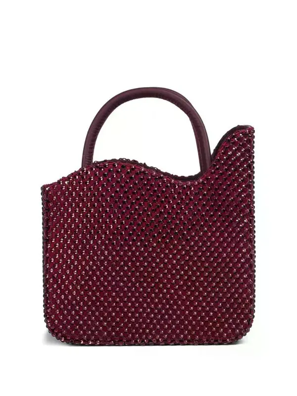LE SILLA Small Ivy Beaded Tote Bag - Red