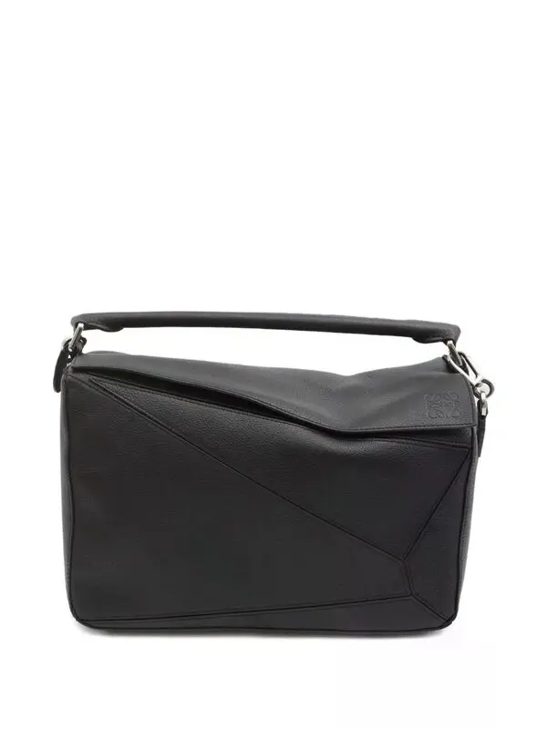 Loewe Large Puzzle Edge Leather Tote - Black