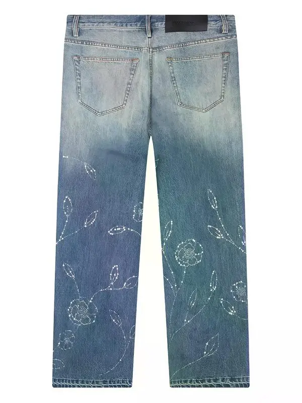 NAHMIAS Beaded Straight Leg Jeans