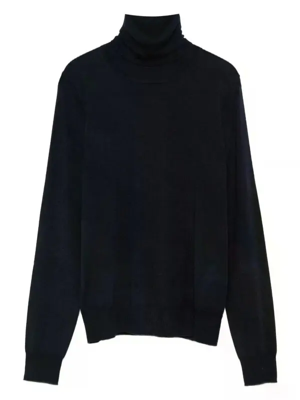 P.a.r.o.s.h Roll-neck Fine Knit Sweater - Blue