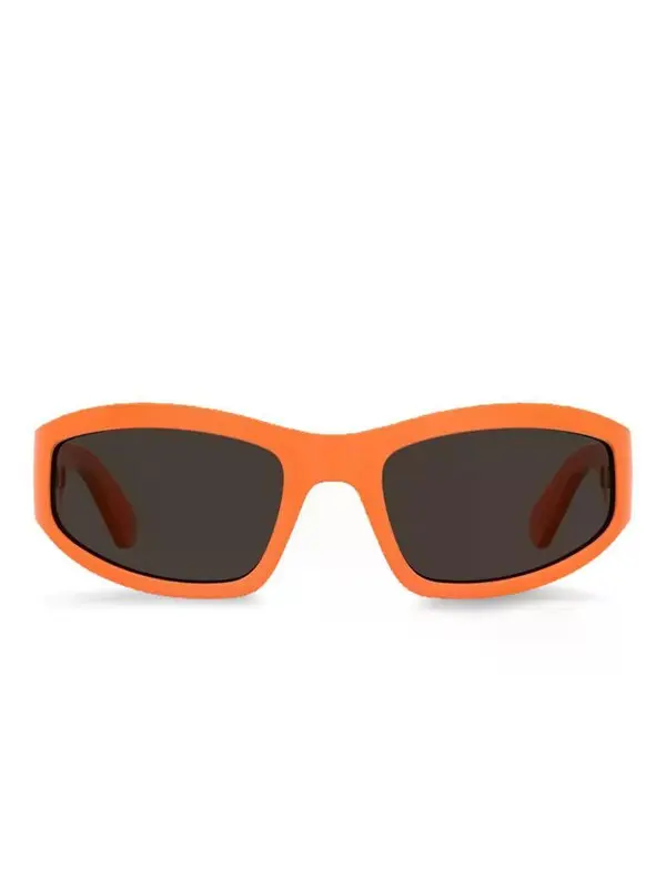 Moschino Rectangle-frame Sunglasses With Logo - Orange