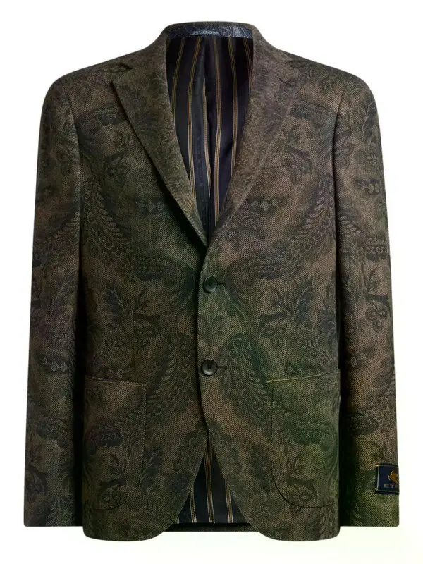 Etro Paisley Print Wool Blazer