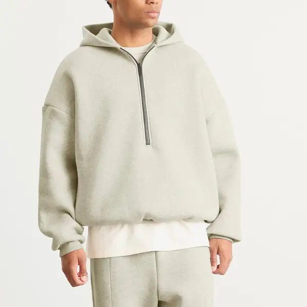 Fear Of God Athletic Halfzip Hoodie - Melange Grey