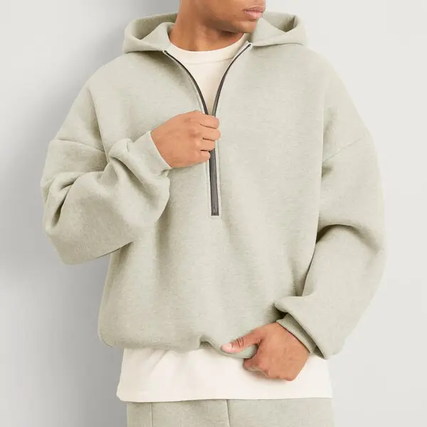 Fear Of God Athletic Halfzip Hoodie - Melange Grey