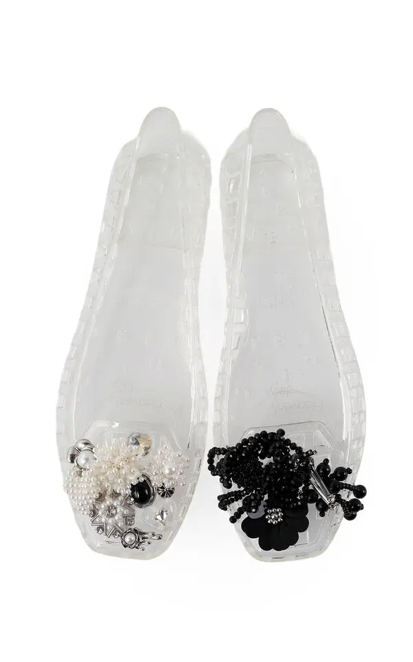 HEAVENLY JELLY Dazzla Embellished Jelly Loafers - Clear