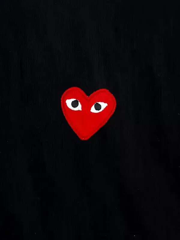 Play Comme Des Garcon Heart-logo Sweater - Black