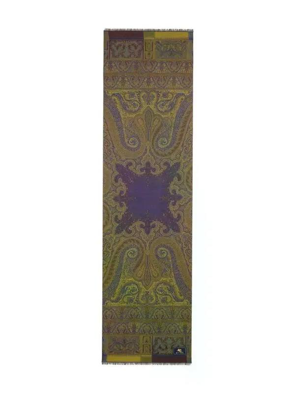 Etro Paisley Jacquard Scarf - Green