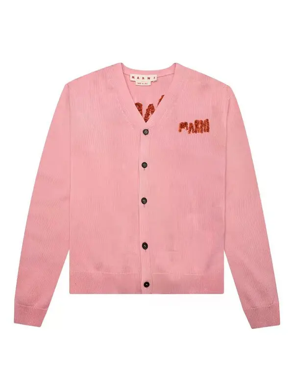 Marni Embroidered Logo Cardigan