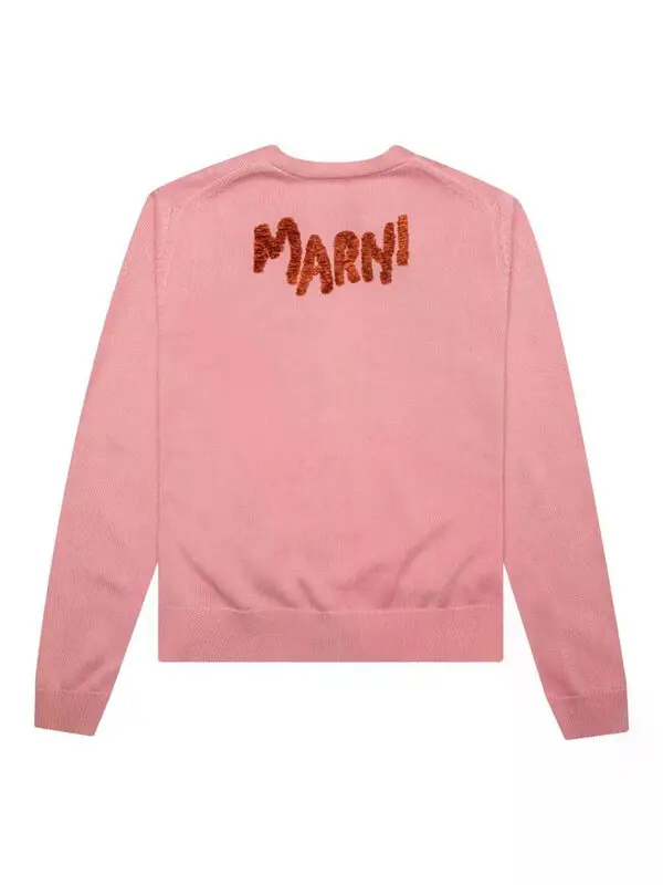 Marni Embroidered Logo Cardigan