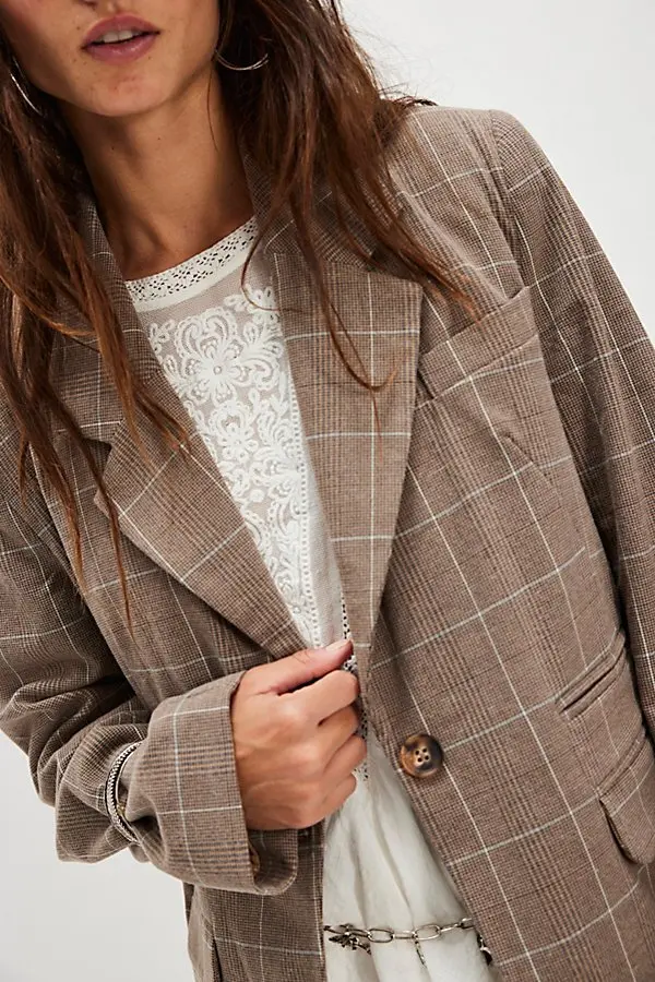Free People Pinstripe Blazer