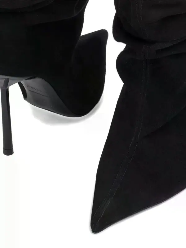 LE SILLA 100mm Bella Calf-suede Boots - Black
