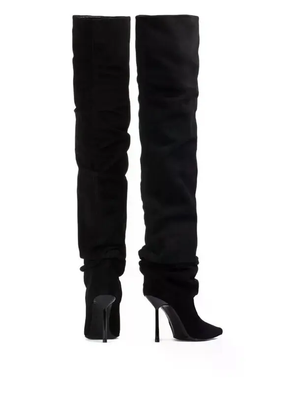 LE SILLA 100mm Bella Calf-suede Boots - Black