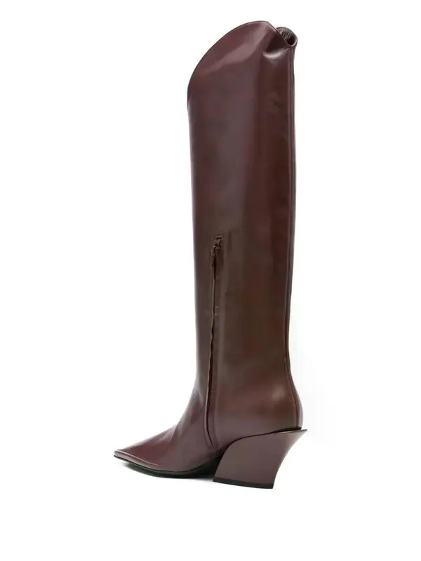 MUGLER 70mm Pointed-toe Leather Boots