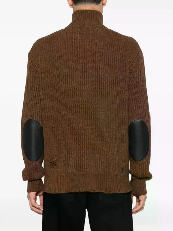 MAISON MARGIELA Zip-front Frayed Cardigan