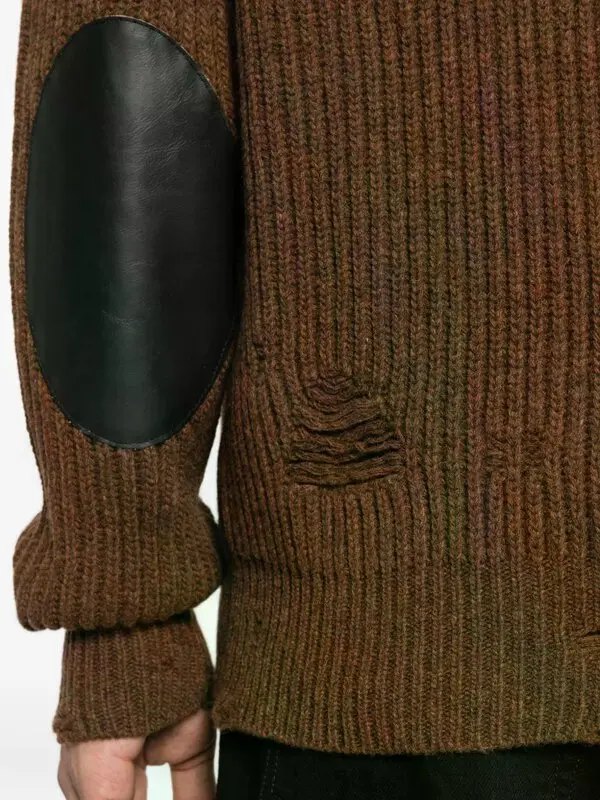 MAISON MARGIELA Zip-front Frayed Cardigan