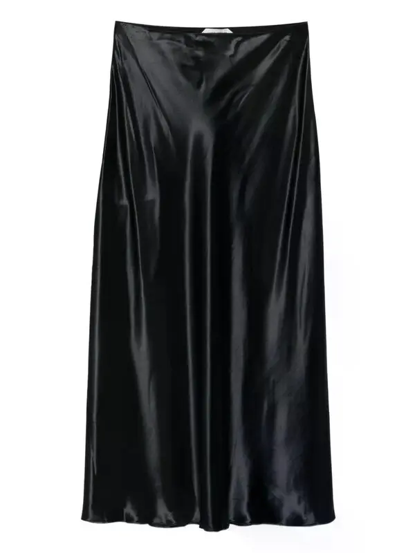 Alberta Ferretti Satin A-line Midi Skirt